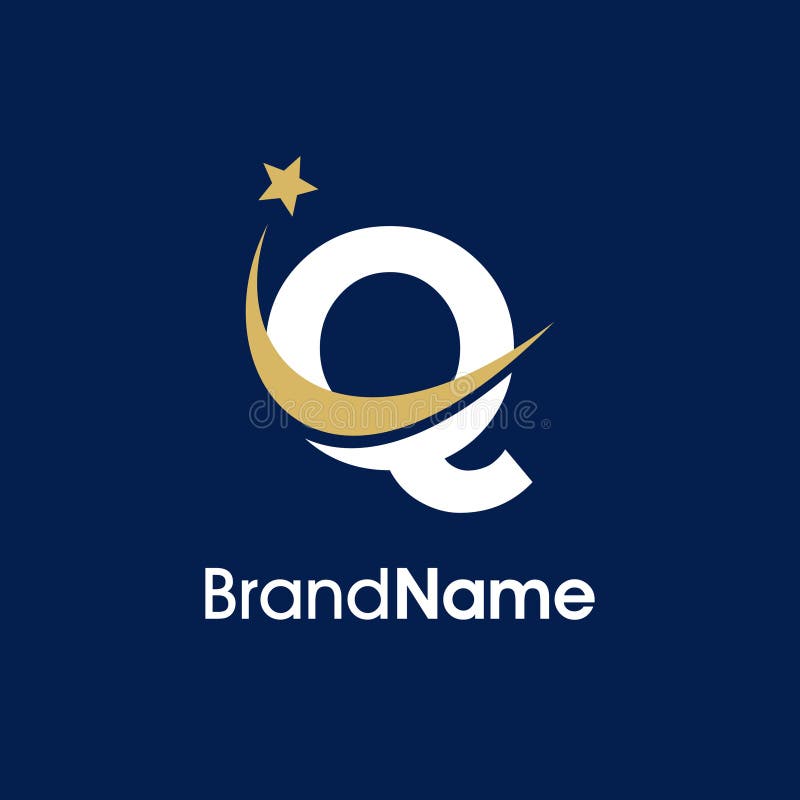 Initial Q Swooshing Star Logo Stock Vector - Illustration of investment ...