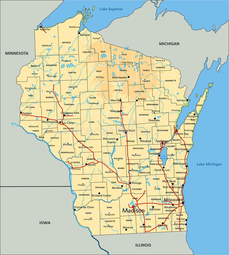 Milwaukee County Wisconsin Map Stock Illustrations – 110 Milwaukee ...