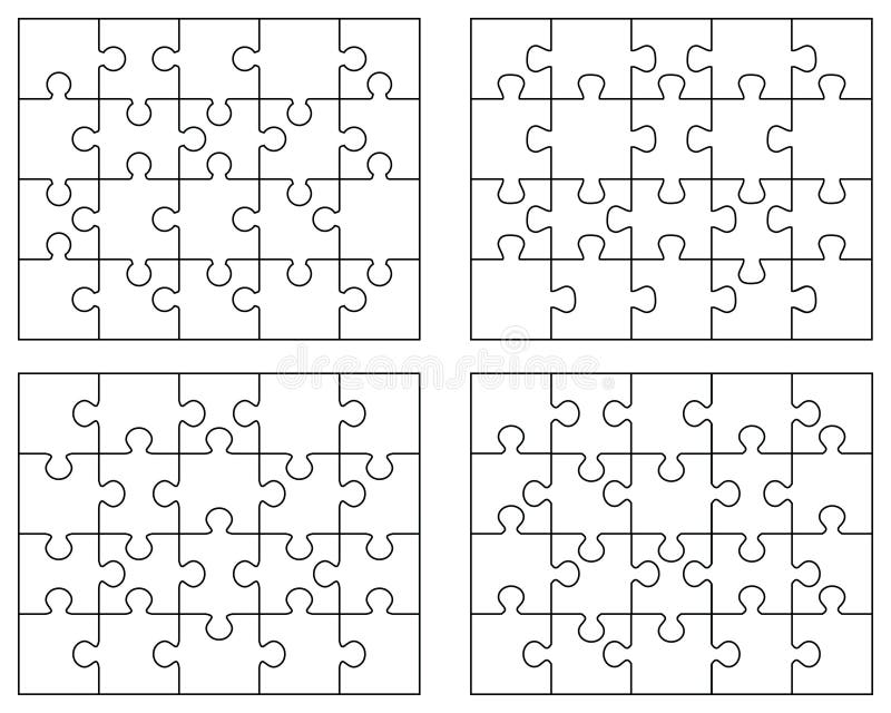 Monochrome Puzzles Stock Illustrations – 301 Monochrome Puzzles Stock ...