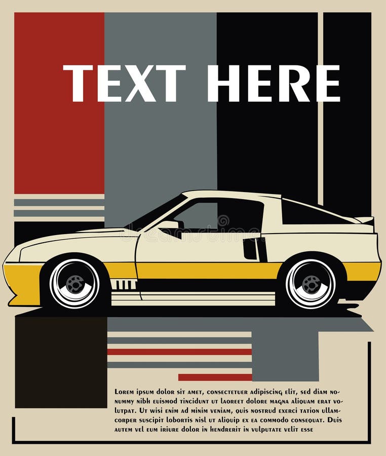 Car poster vertical format stock vector. Illustration of format - 278129348