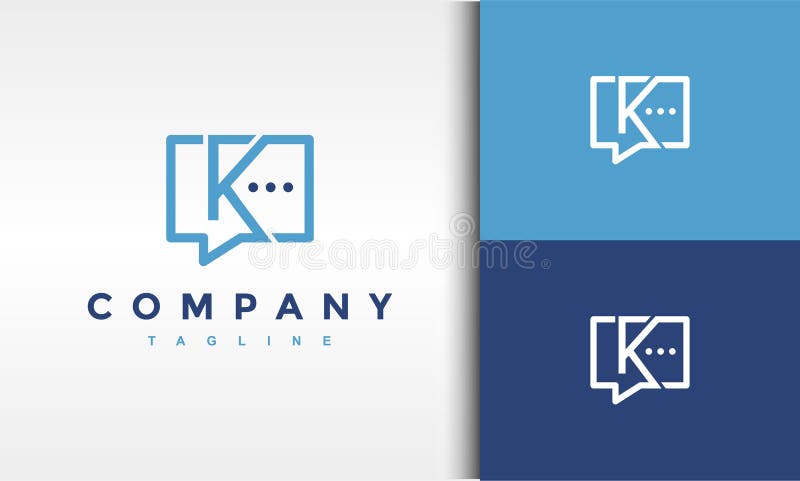 Letter K chat logo stock vector. Illustration of identity - 278161862