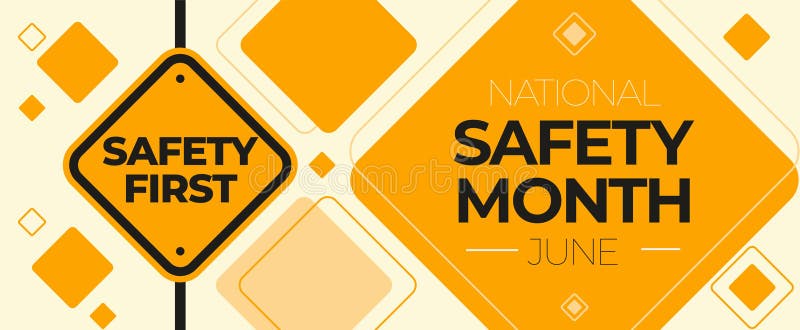 National Safety Month. Awareness Creation Event in June. Yellow Themed ...