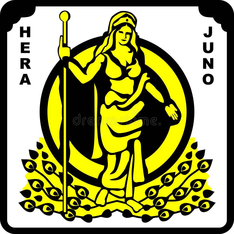 Hera or Juno Goddess of Greek and Rome Stock Vector - Illustration of ...