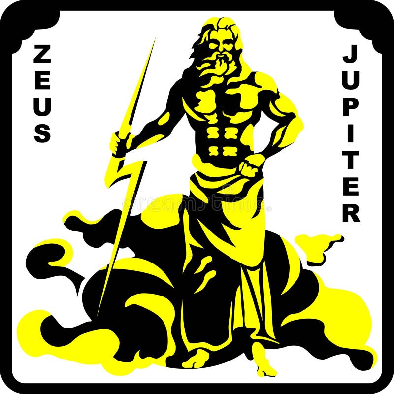 Zeus or Jupiter God of Greek and Rome Stock Vector - Illustration of ...