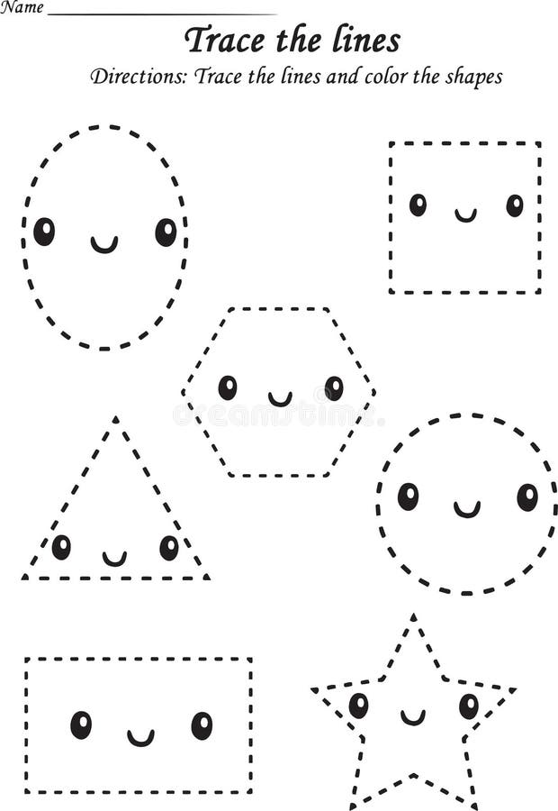 Hand Drawn Tracing Worksheets for Kids Pencontrol and Handwriting ...