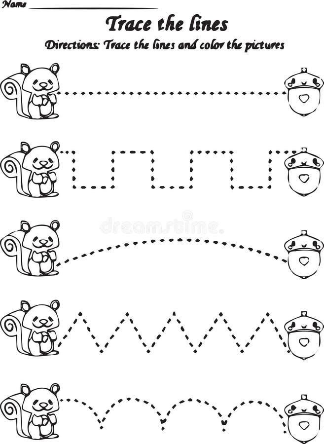 Hand Drawn Tracing Worksheets for Kids Pencontrol and Handwriting ...