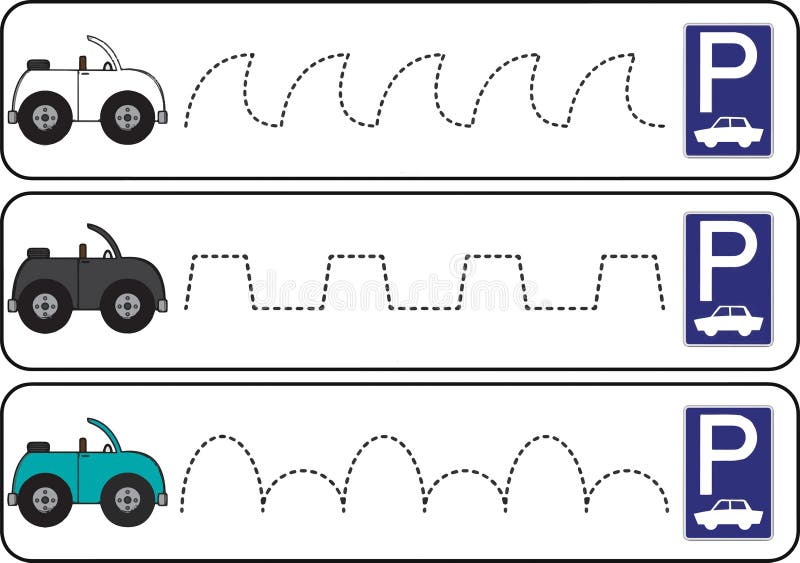 Hand Drawn Tracing Worksheets for Kids Pencontrol and Handwriting ...