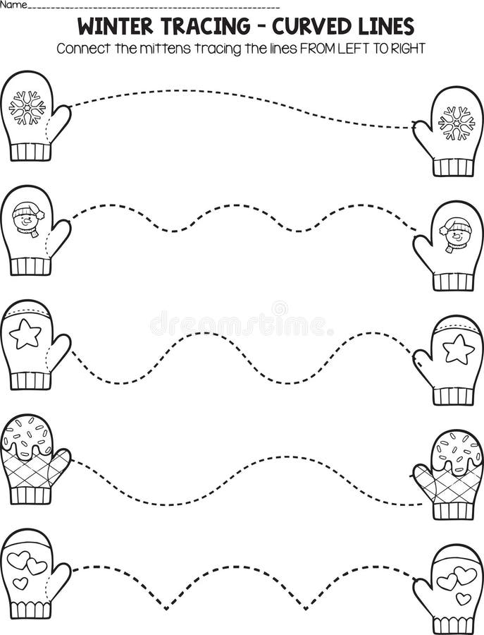 Hand Drawn Tracing Worksheets for Kids Pencontrol and Handwriting ...