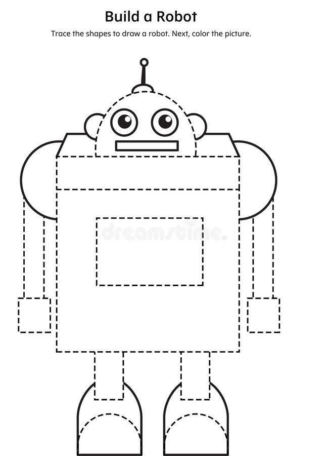 Hand Drawn Tracing Worksheets for Kids Pencontrol. Stock Illustration ...