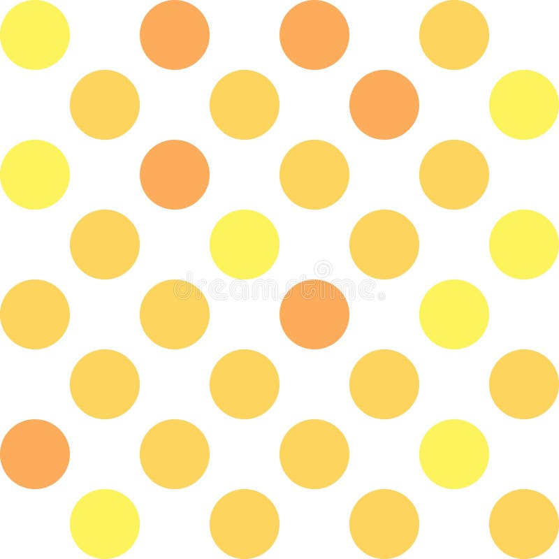 Yellow and Orange Pastel Polka Dot Seamless Pattern Background. Stock ...