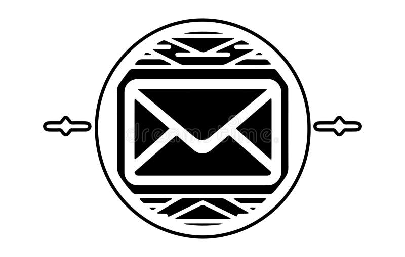 Outline Email Icon in Trendy Flat Style on White Background. Out Stock ...