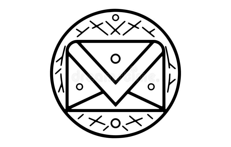 Outline Email Icon Isolated on Grey Background.Email Icon Flat Design ...