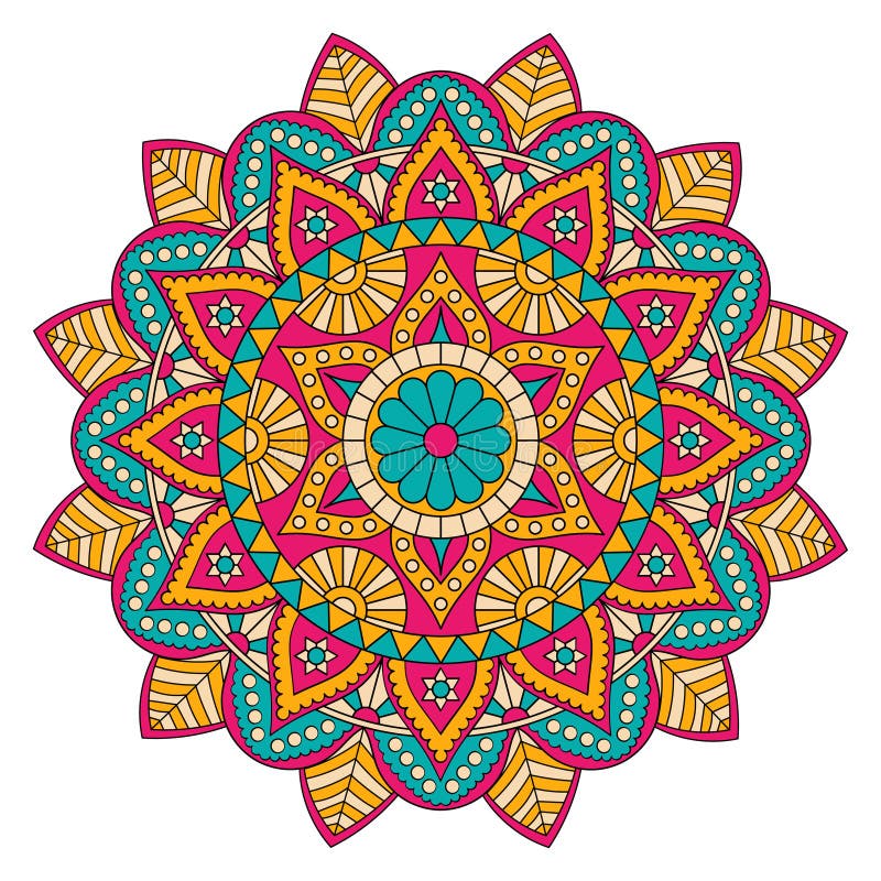 Colorful Mandala Vector Illustration Stock Vector - Illustration of ...