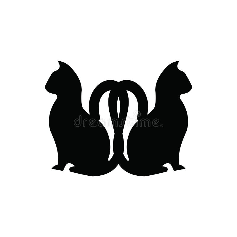 Line Drawing Two Cats Stock Illustrations – 266 Line Drawing Two Cats ...