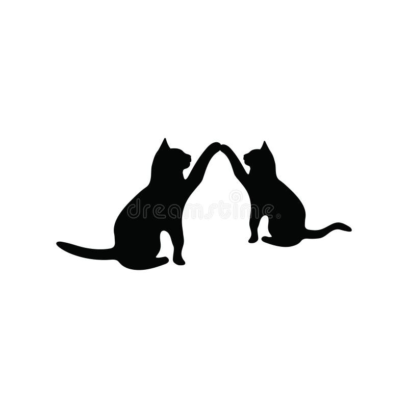 Line Drawing Two Cats Stock Illustrations – 265 Line Drawing Two Cats ...