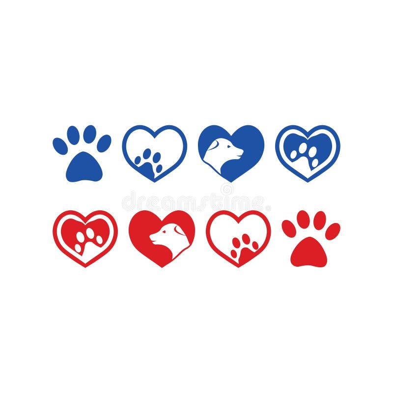 Dog Love Heart with Cute Puppy Face Stock Vector - Illustration of cute ...