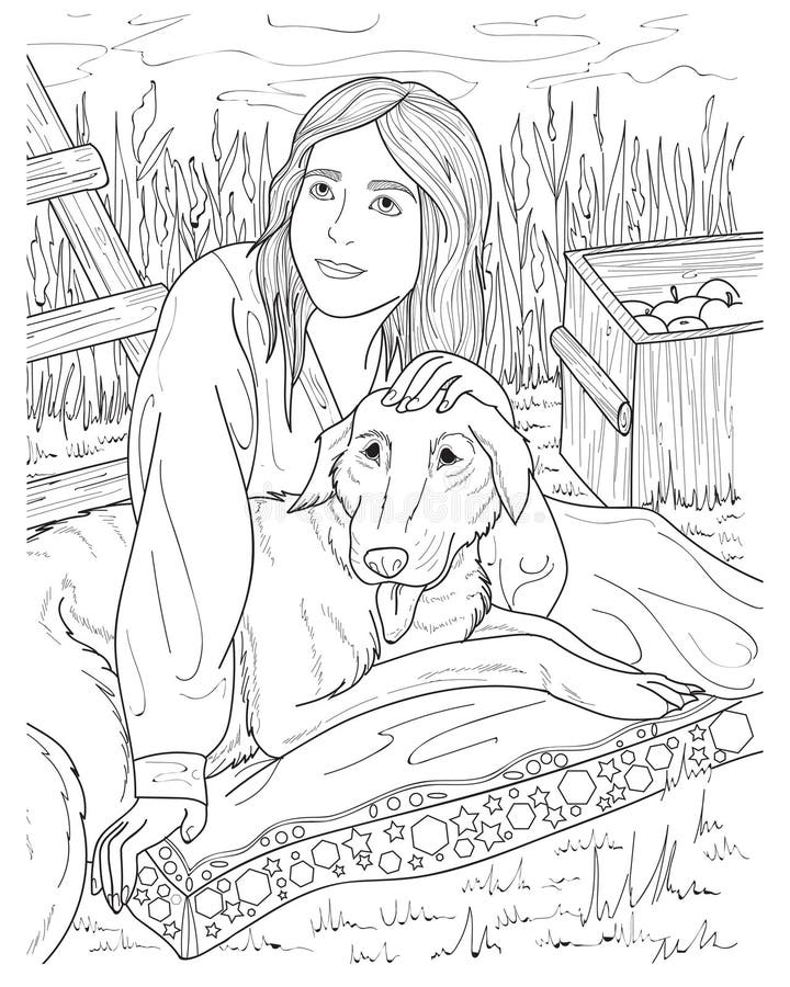 Autumn Scenes Farm Life Coloring Page Design, Farm Life Story Coloring ...