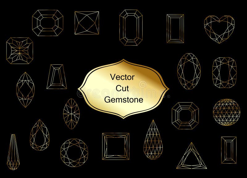 Vector Gem Stone Cutting Diagram Stock Vector - Illustration of work ...