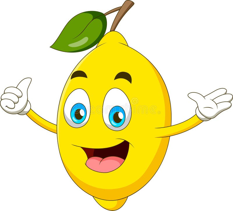Cute Lemon Mascot Cartoon Smiling. Cartoon Mascot Illustration Stock ...
