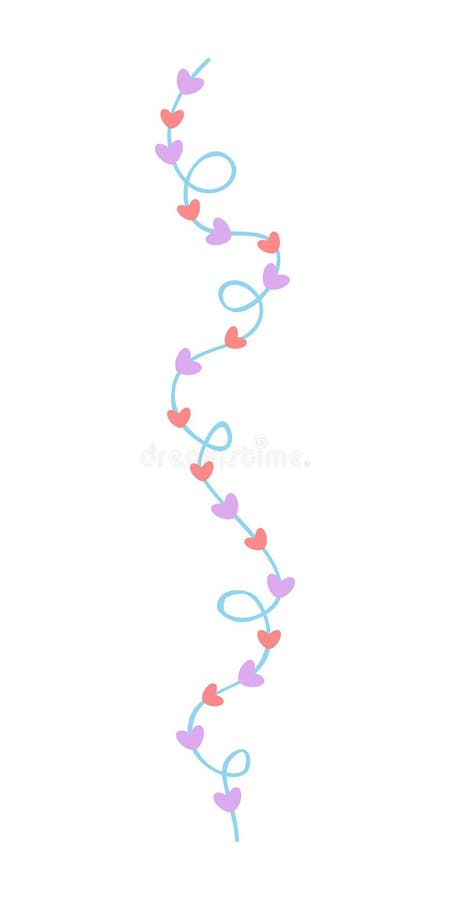 Heart String Element Decoration for Valentine S Day Design Stock Vector ...