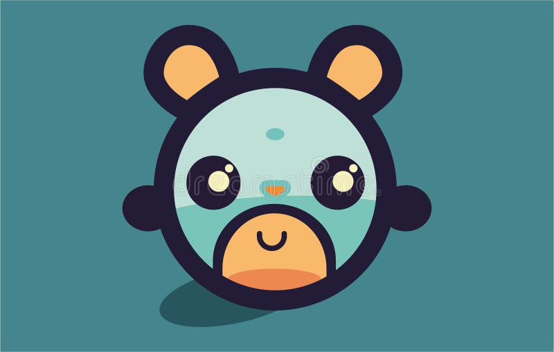 A Cute Clock Logo Vector Illustration Flat Design,Cute Smiling Happy ...