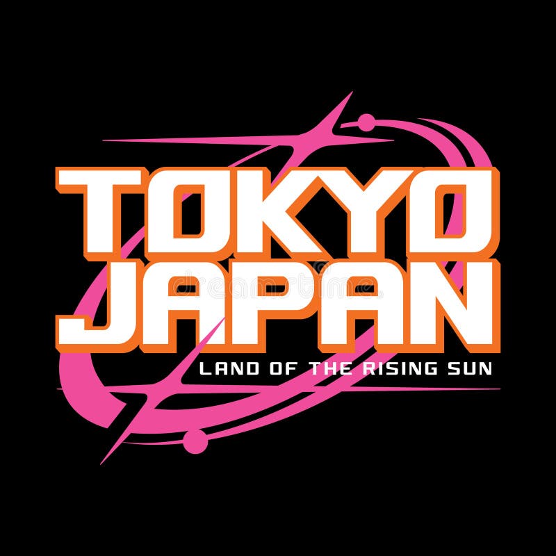Tokyo Japan Streetwear Y2k Style Colorful Slogan Typography Vector ...