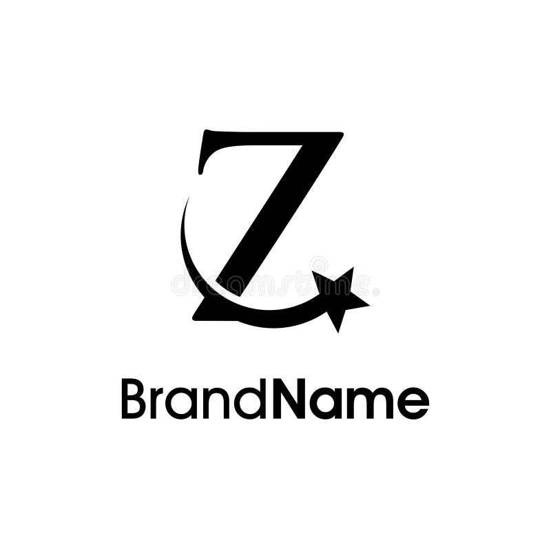 Elegant Initial Z Star Logo Stock Vector - Illustration of jewelry ...