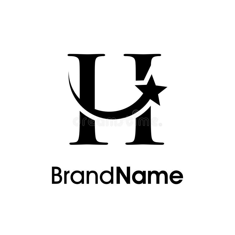 Elegant Initial H Star Logo Stock Vector - Illustration of elegant ...