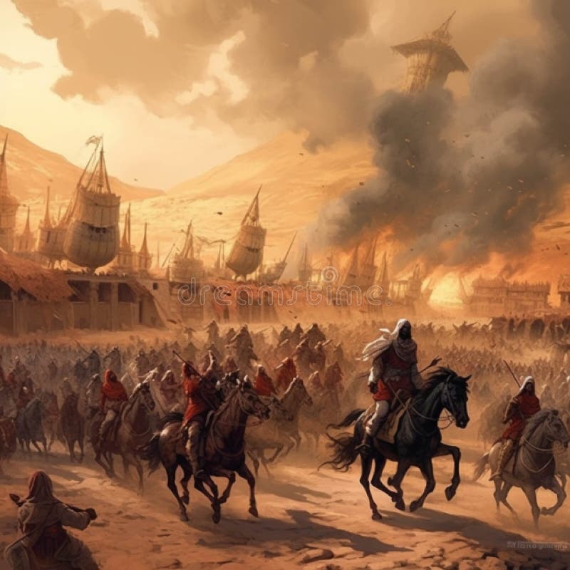 Arabian war illustration stock illustration. Illustration of banner ...