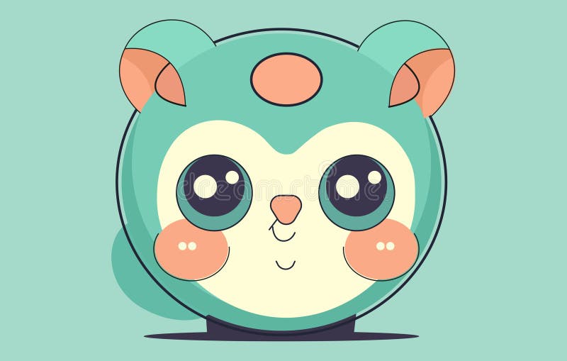 A Cute Clock Logo Vector Illustration Flat Design,Cute Smiling Happy ...