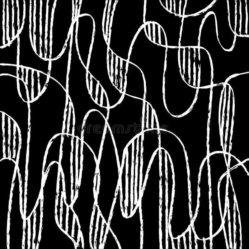 Line Abstract Pattern with Hand Drawn Lines Stock Illustration ...