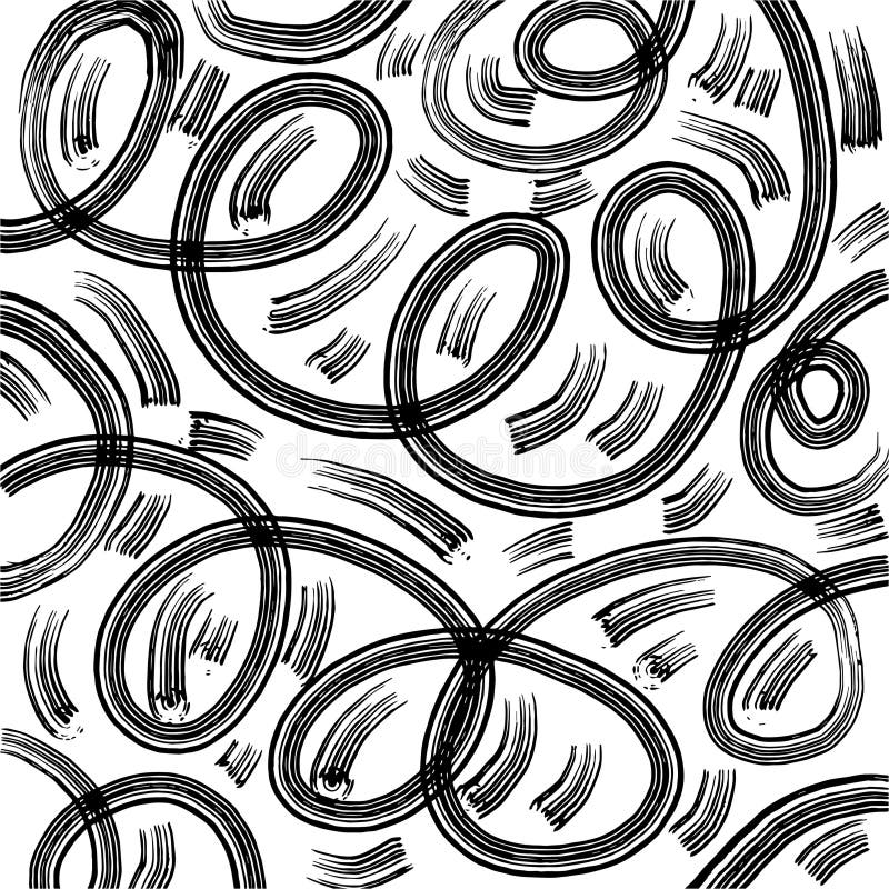 Abstract Curved Line Pattern of Brushes. Stock Illustration ...