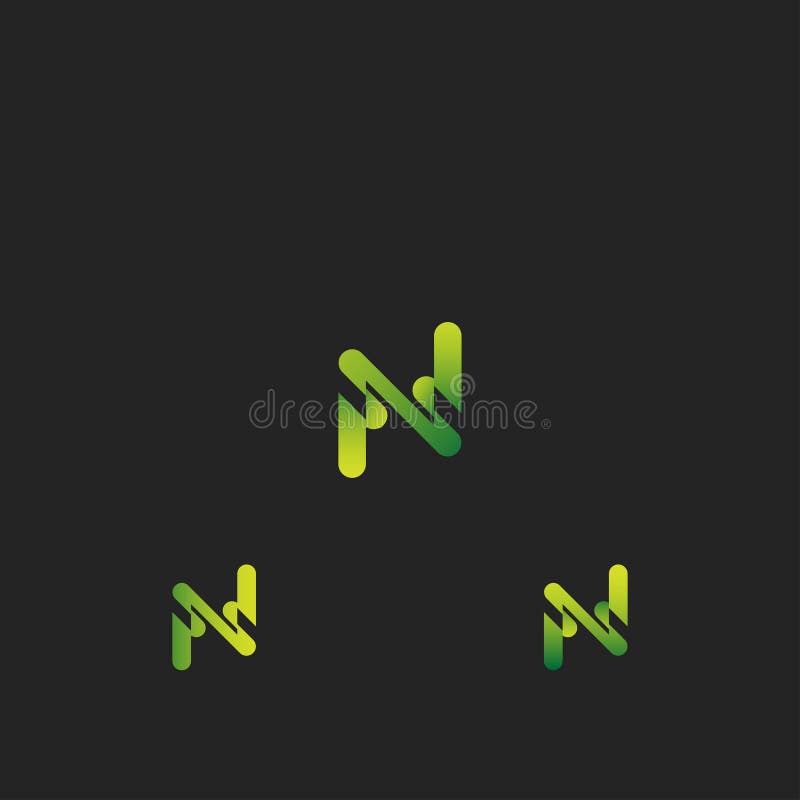 Alphabet Initials Logo NN, N Stock Vector - Illustration of simple ...