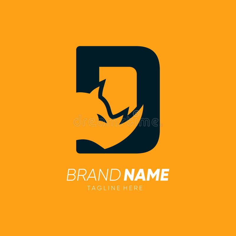 Letter D Rhino Horn Logo Stock Illustrations – 3 Letter D Rhino Horn ...