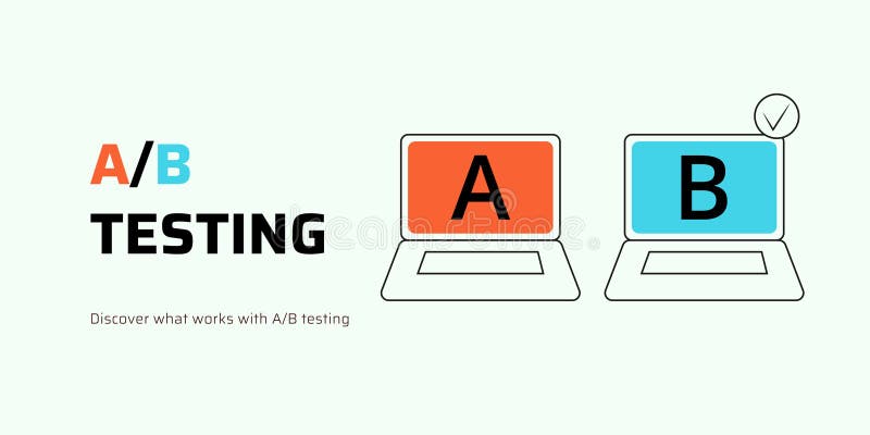 A-B Testing Banner on White Background. Stylish Experiment Banner with ...