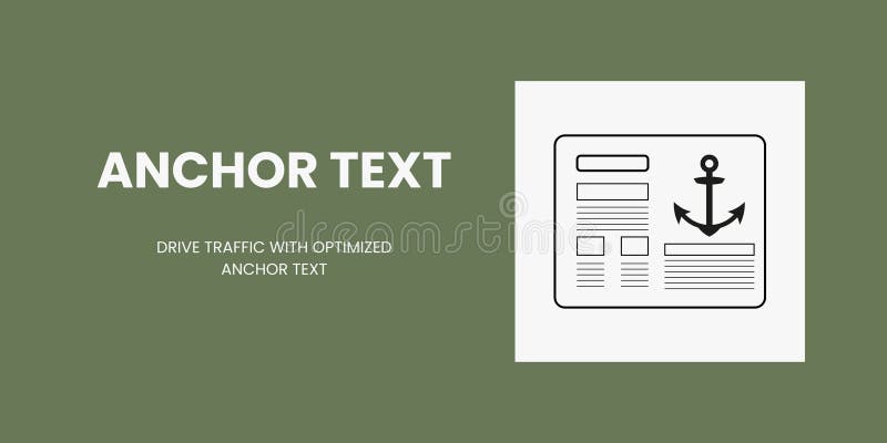 Anchor Text Banner on Green Background. Stylish Banner with White Text ...