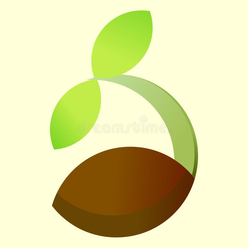 Simple Elegant Seed Sprouting Icon with Golden Ratio Stock Vector ...