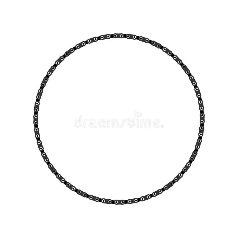 Round Chain Frame. Circle Chains Border Stock Vector - Illustration of ...