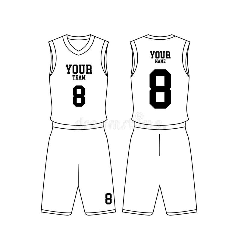 Template Basketball Set Jersey Vector Illustration Stock Vector ...