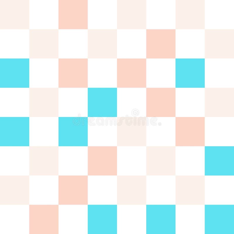 Blue and Cream Pastel Checkerboard Pattern Background. Stock Vector ...