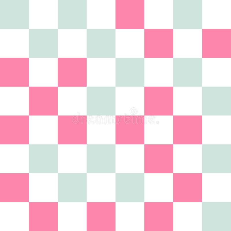 Pink and Green Pastel Checkerboard Pattern Background. Stock Vector ...