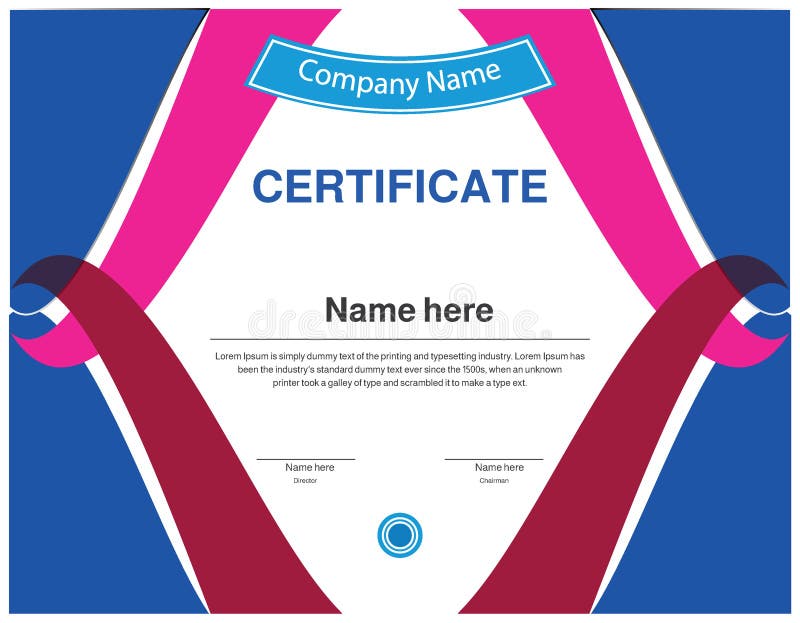 Certificate of Achievement for All Industries Bronze Color Stock Vector ...