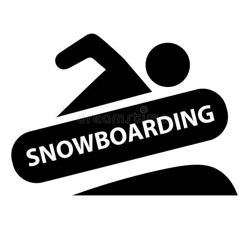 Snowboarding Road Sign, Vector Icon Stock Vector - Illustration of snow ...