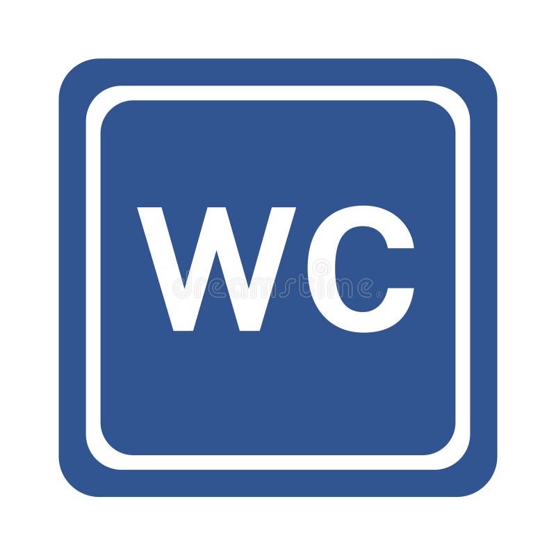 WC Vector Icon, Isolated on White Stock Vector - Illustration of ...