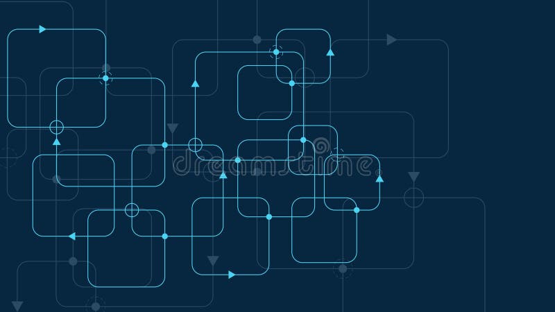 Abstract Digital Geometric Digital Connecting Dots and Lines. Stock ...