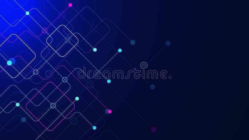 Abstract Digital Geometric Digital Connecting Dots and Lines Stock ...