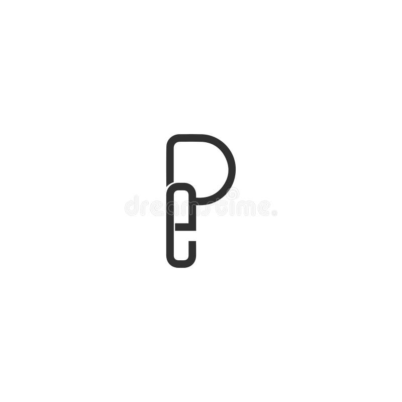 Alphabet Initials Logo PE, EP, P and E Stock Vector - Illustration of ...