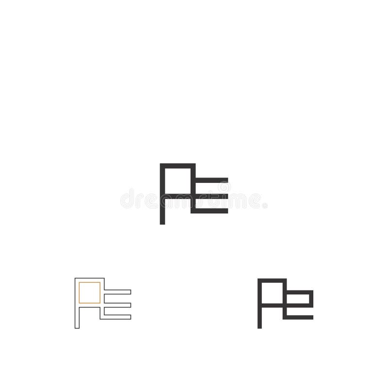 Alphabet Initials Logo PE, EP, P and E Stock Vector - Illustration of ...