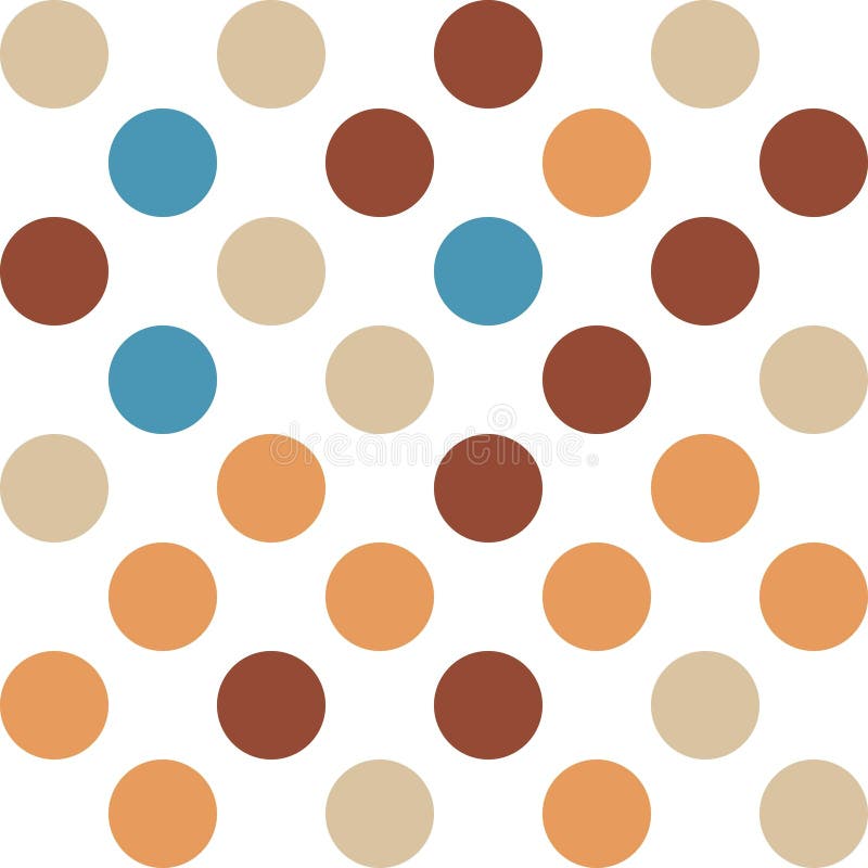 Orange and Brown Polka Dot Seamless Pattern Background. Stock Vector ...