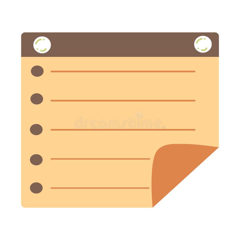 Colored Sticky Notes Paper Illustration. Stock Vector - Illustration of ...